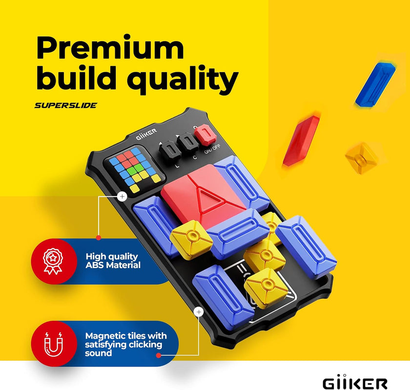 GiiKER Super Slide Puzzle Game With 500 Levels and FREE Travel Bag (6 ...